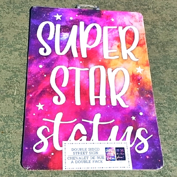 Accents | Nwt Colorful Super Star Status Sign | Poshmark
